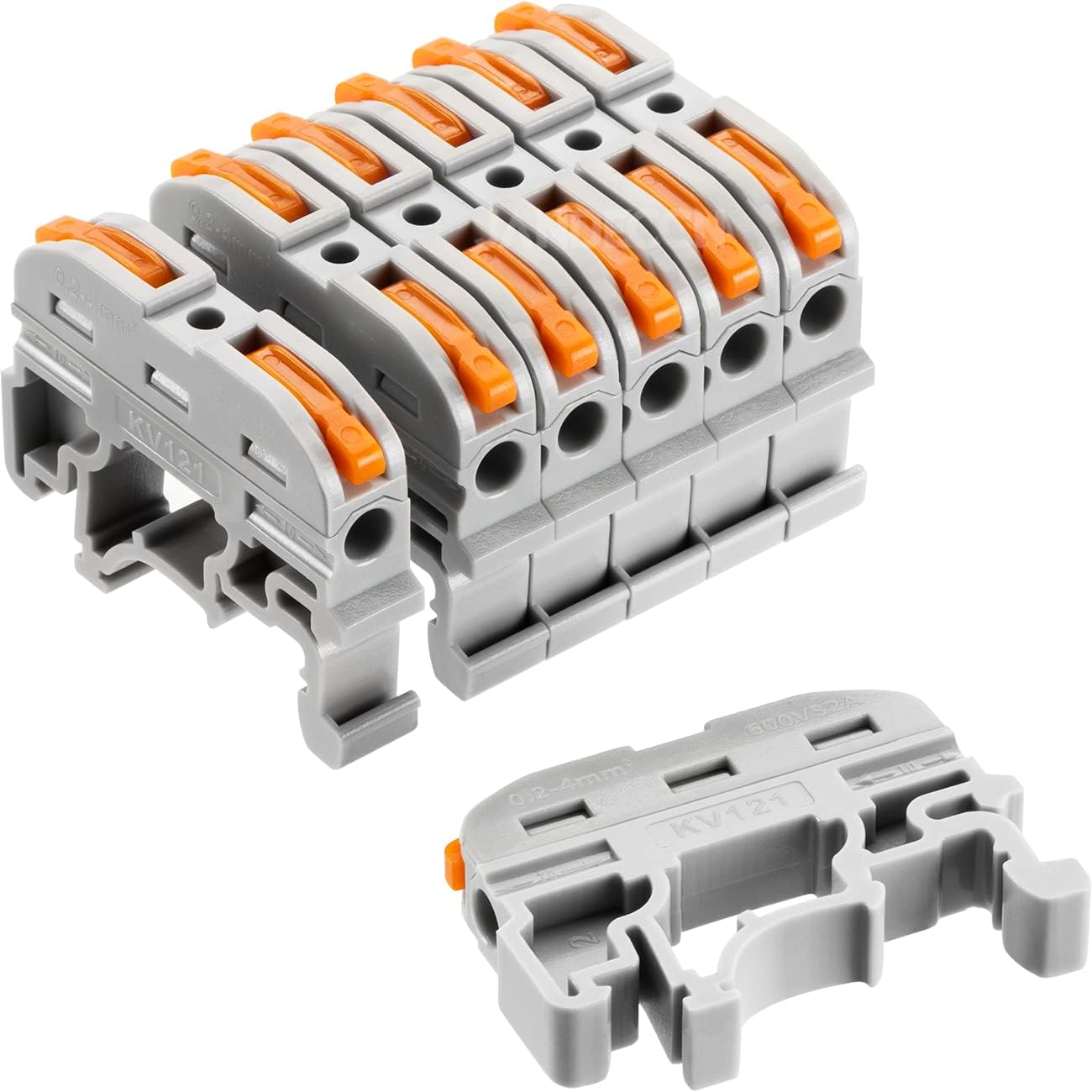 REES52 10pcs Din Rail Terminal Block Wire Connector PCT-211 Quick Wire ...
