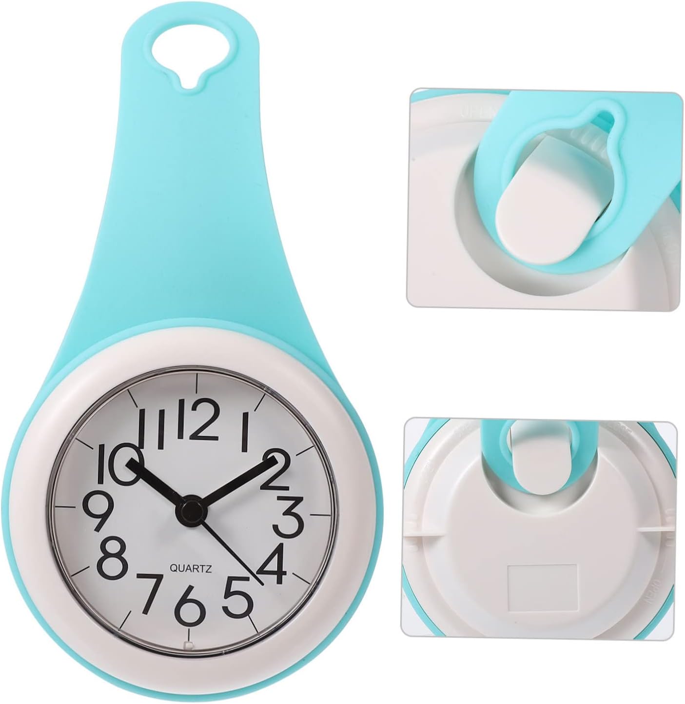 Alipis 3pcs Bathroom Suction Cup Wall Clock Reloj Digital De Pared ...