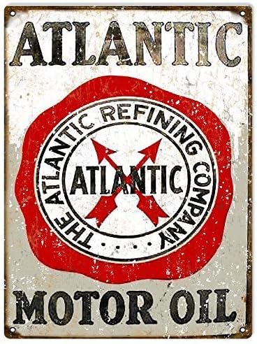 Amazon.co.jp: Reproduction Atlantic Motor Oil Refining Co., Sign Gas ...