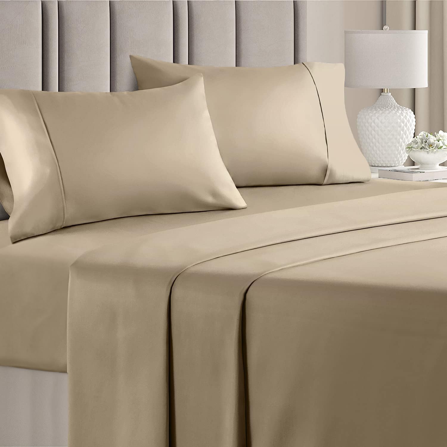 Amazon.com: 1000 Thread Count Sheet Set – 100% Cotton Bed Sheets ...