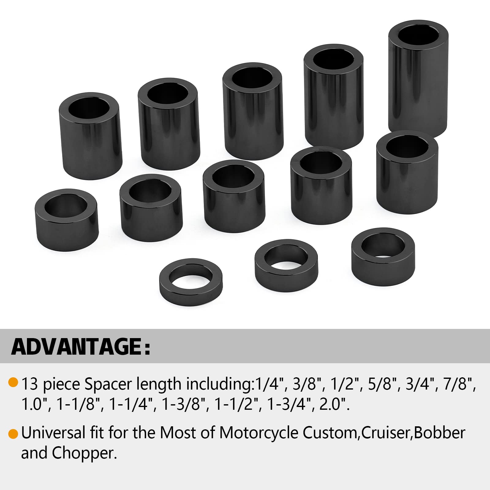 Snapklik.com : Moqiang Wheel Axle Spacer Kit 3/4 ID 1-1/4 OD Aluminum ...