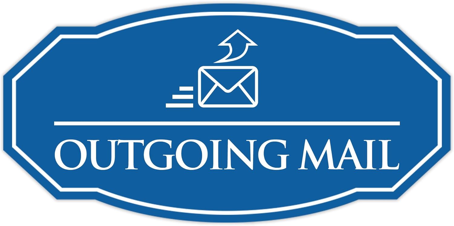 Amazon.com : Signs ByLITA Victorian Outgoing Mail Durable ABS Plastic ...