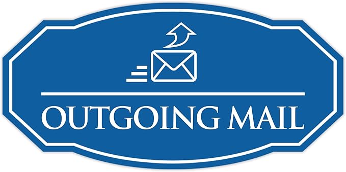 Amazon.com : Signs ByLITA Victorian Outgoing Mail Durable ABS Plastic ...