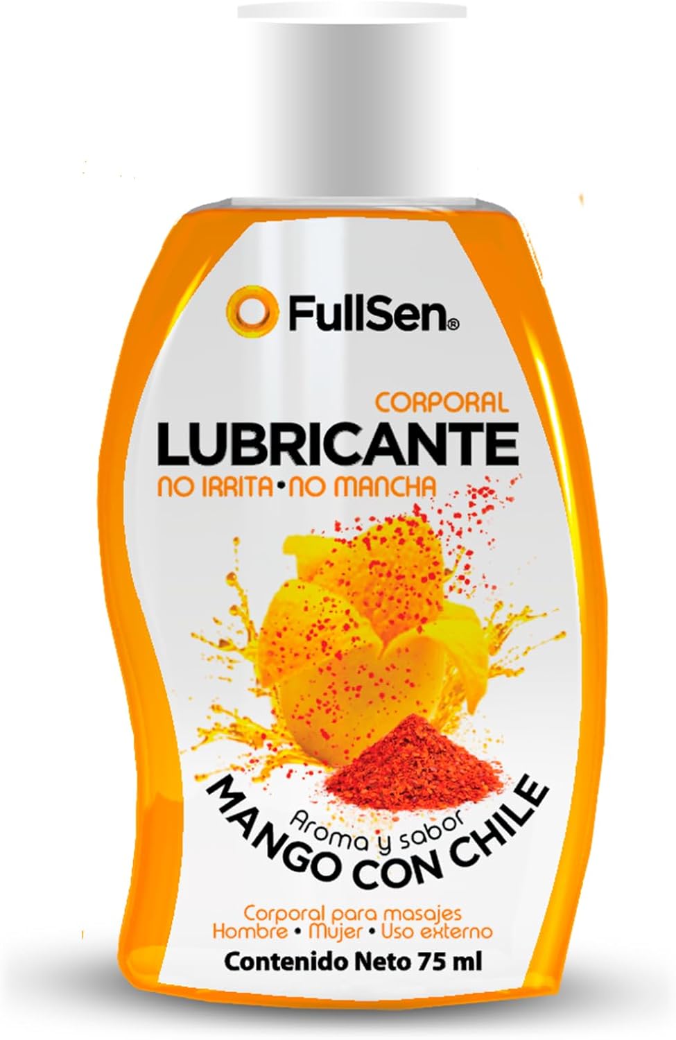 Lubricante Corporal FullSen 75 ml, Aroma y Sabor Mango con Chile ...