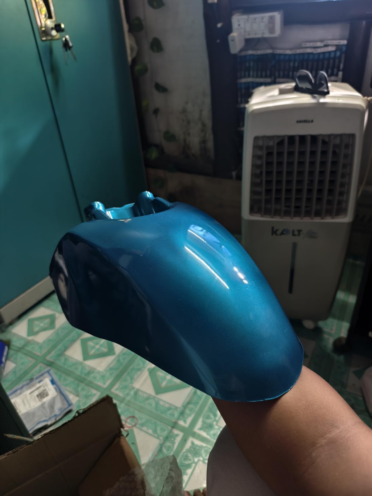 Motorcycle Front Fender Mudguard for Ya-ma Fascino BS4 Metallic Blue ...