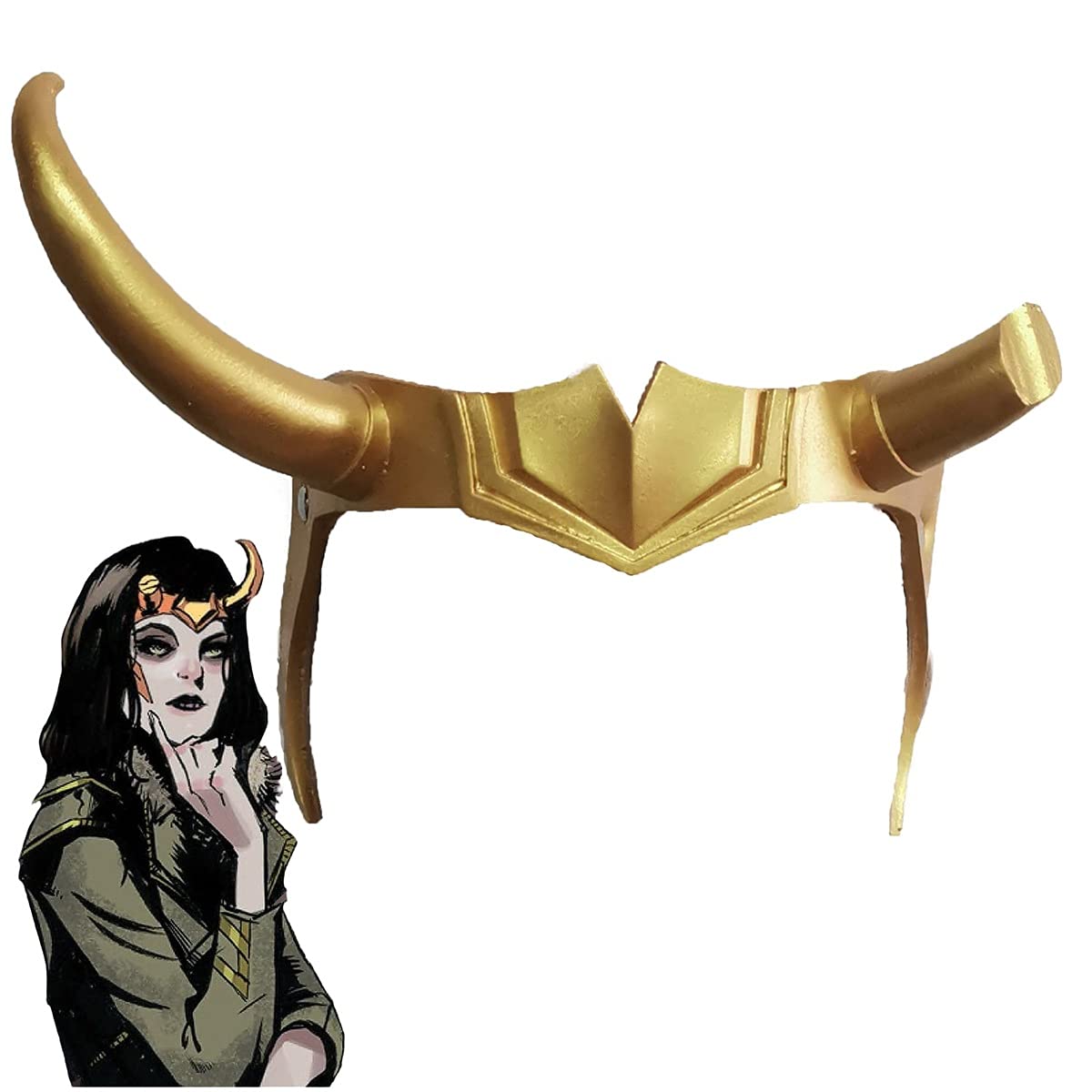 Buy Loki Helmet with Horns Cosplay Props Loki Crown Mask Halloween ...