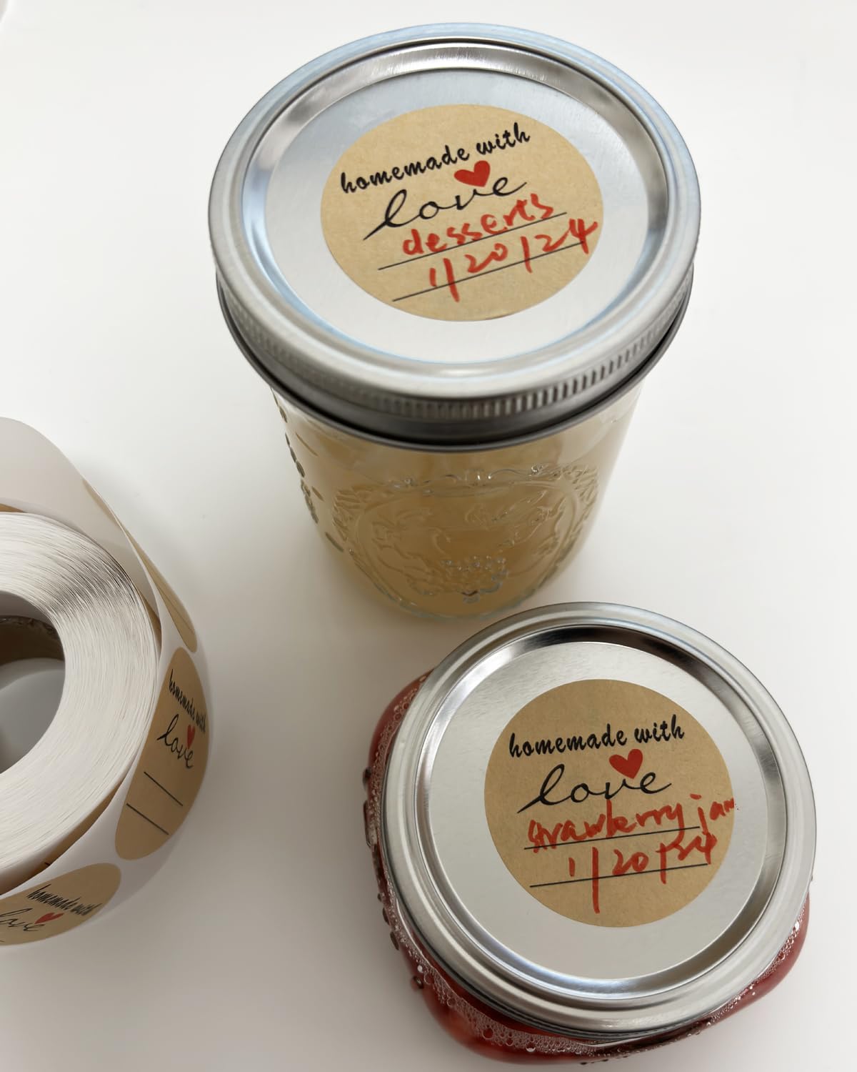 Paper Jam Jar Lid Labels Removable Waterproof Canning Labels Paper