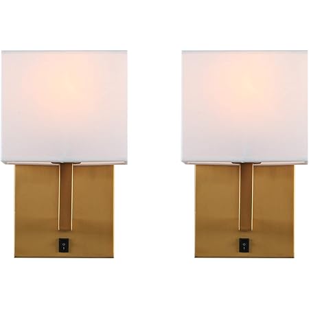 Yosoan Lighting 2 Sets of Vintage Modern Linen Lampshade Wall Light ...