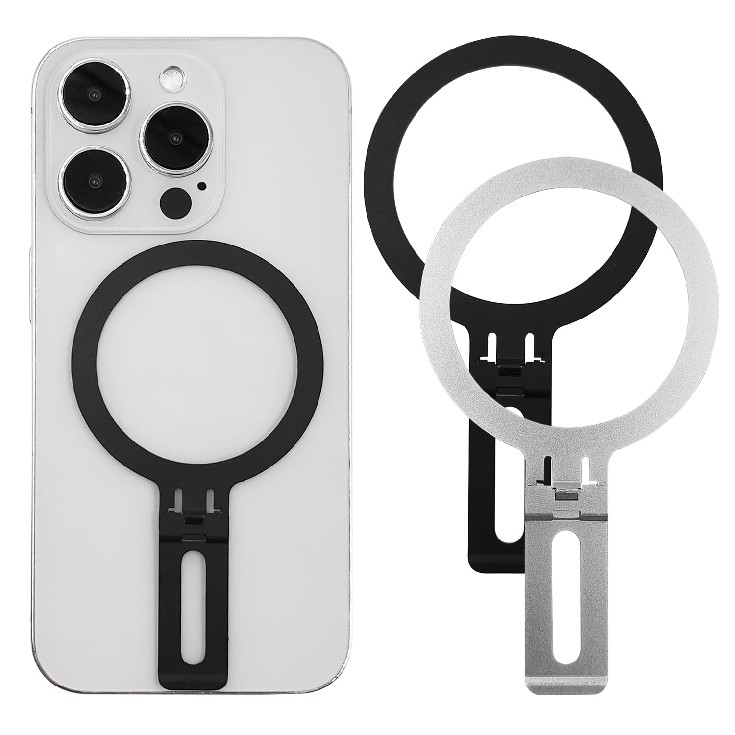 2 Pack Universal Metal Ring Adapters and 2 in 1 Phone Holder, Ultra ...