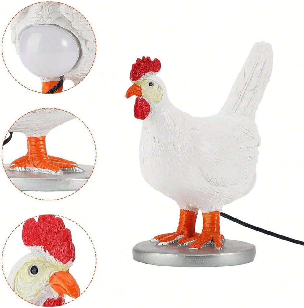 Lámpara de huevo de gallina, lámpara 3D de huevo de gallina con caja de ...