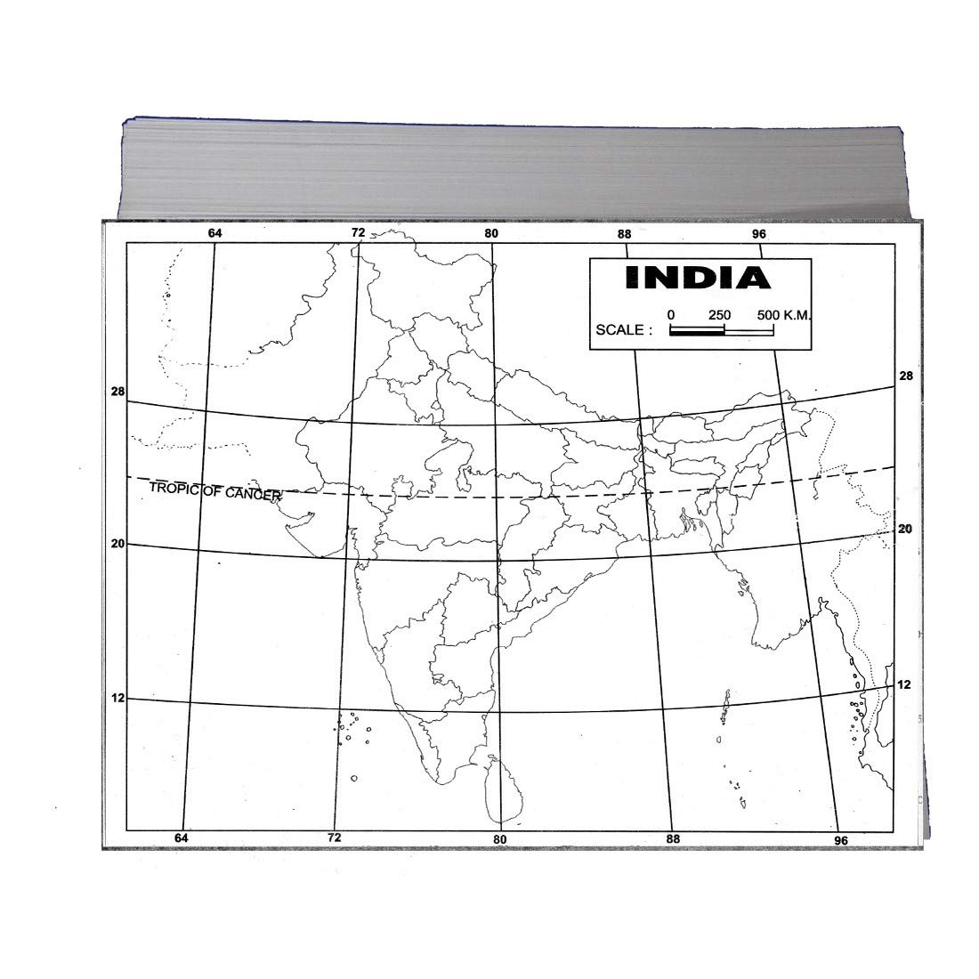 Craftwaft Blank Political Map Of India For Map Pointing Pack ...