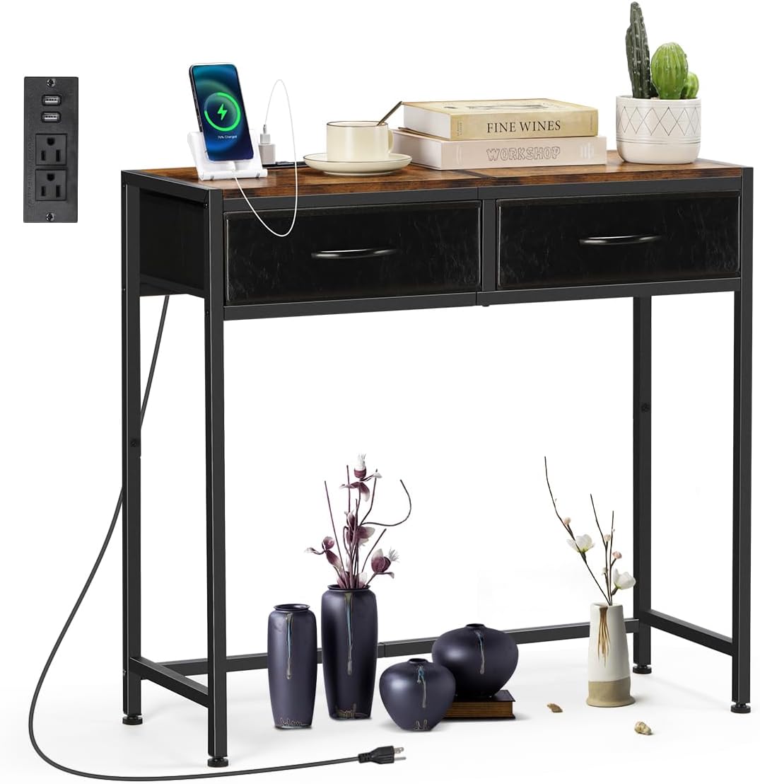 Amazon.com: melos Console Table with Storage, 31.3'' Entryway Table ...
