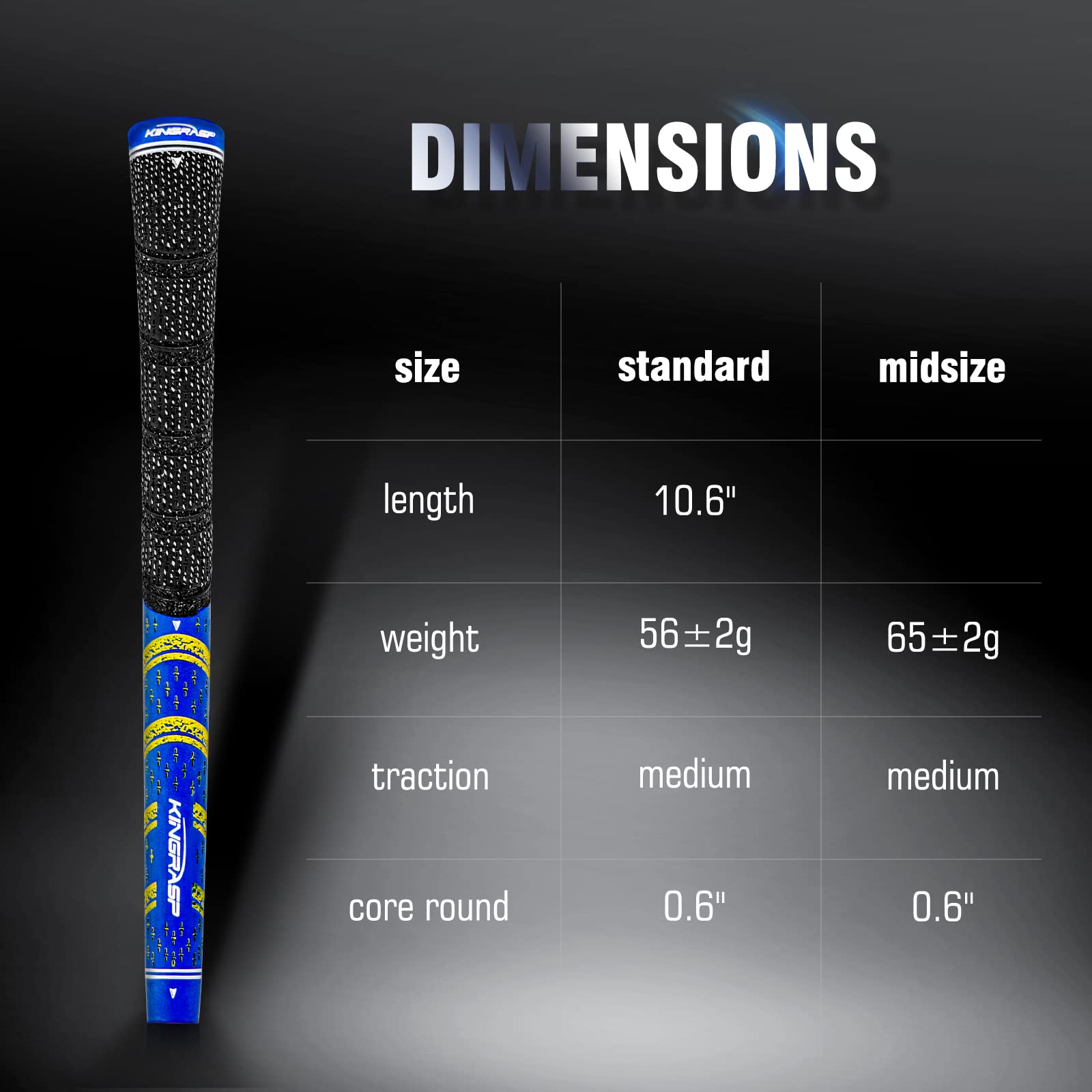 Snapklik.com : KINGRASPGolf Golf Grips 2 Piece Set-All Weather Corded ...