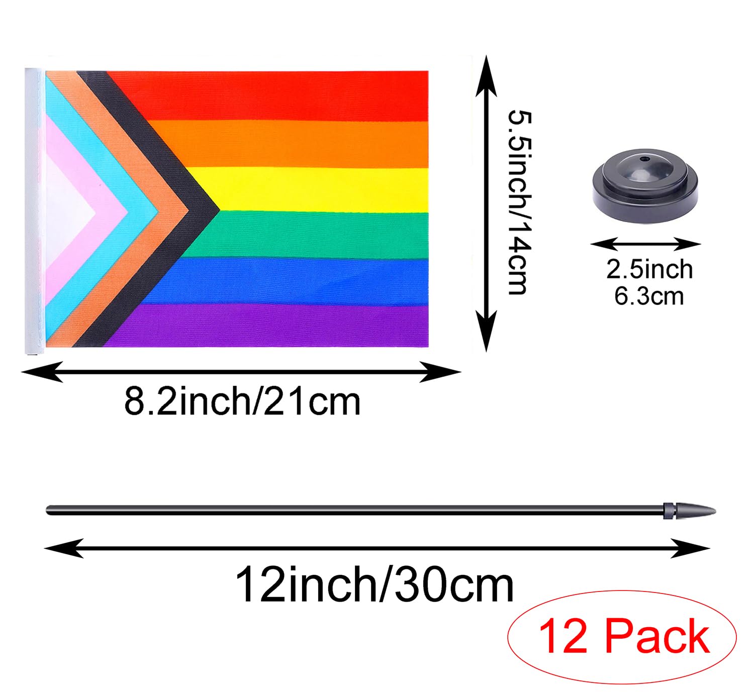 Snapklik.com : ZXvZYT Pride Rainbow Flag Banner Progress Pride Rainbow ...
