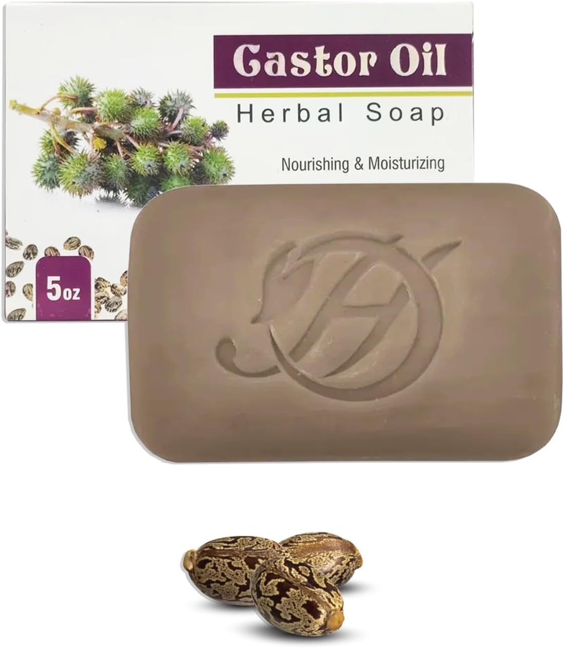 Amazon.com : HERBOGANIC Castor Oil Herbal Soap | Natural Bar Soap for ...