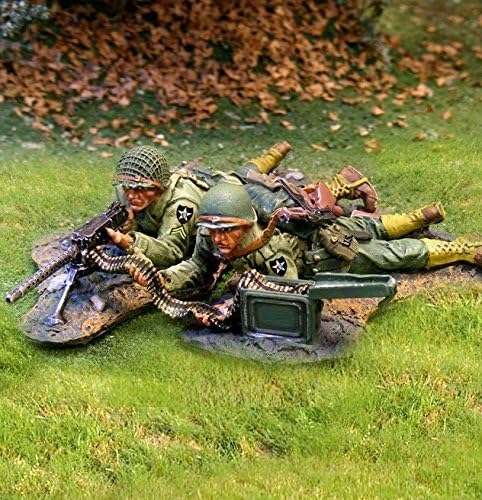 WWII D-Day Toy Soldiers US 2nd Infantry Division Machine Gun Team ...