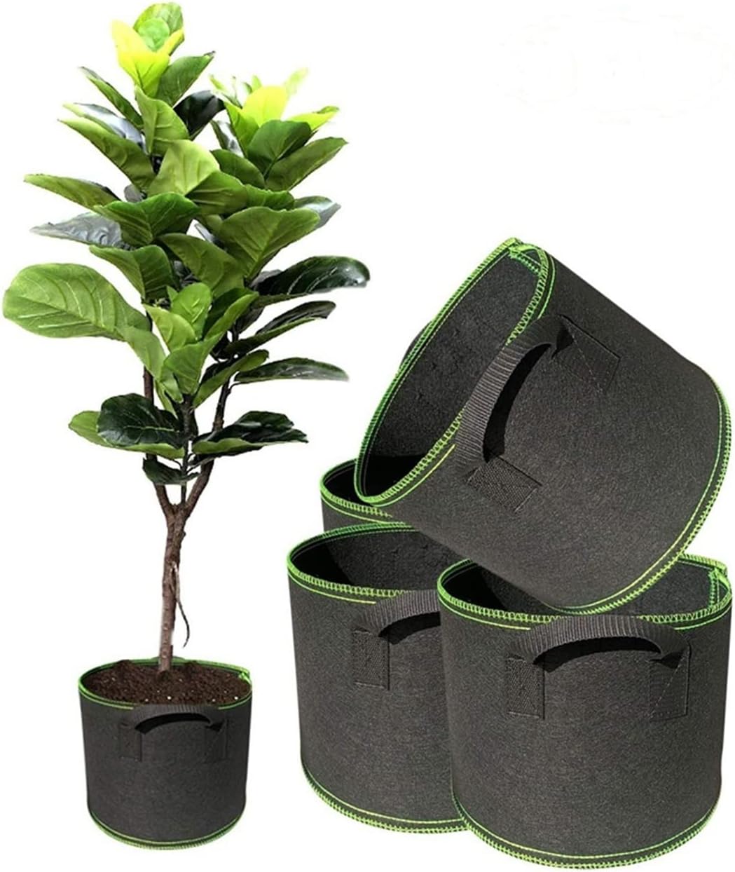 Amazon.com : Potato Grow Bags, 4 Pieces Black Heavy Duty Reusable ...