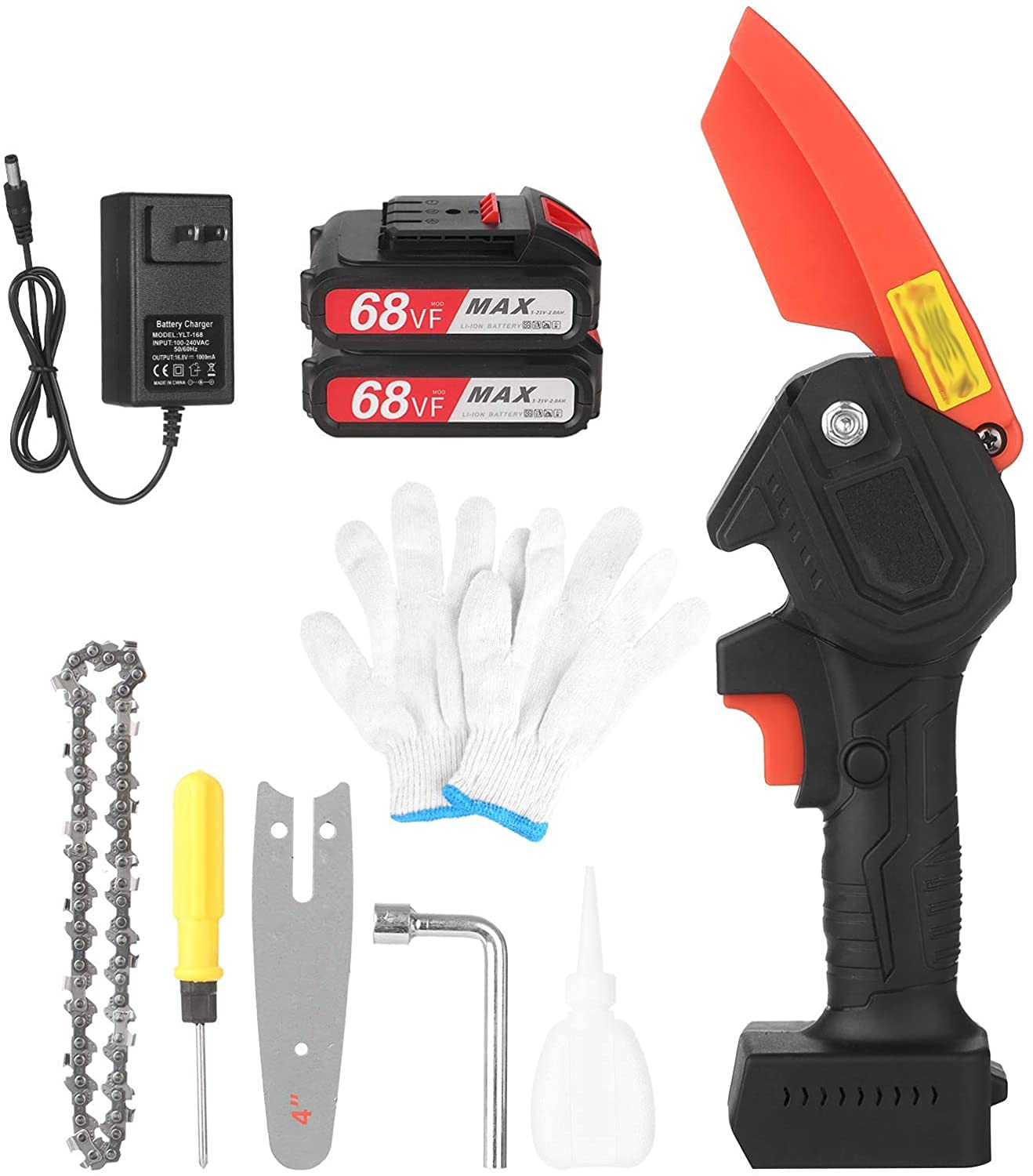 Buy lifcasual Mini Chainsaw 4-Inch Cordless Electric Portable Handheld ...