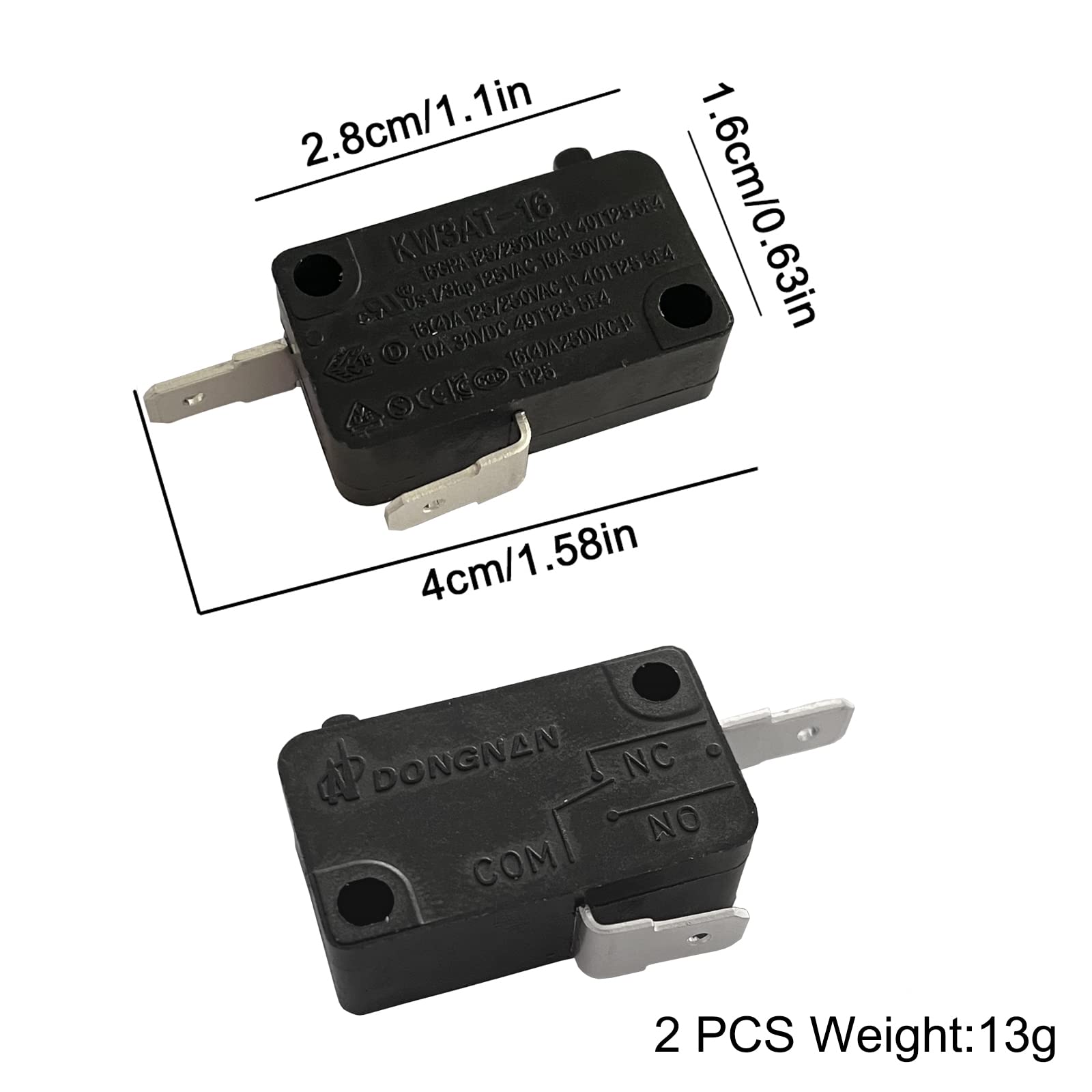 Snapklik.com : KW3A Microwave Oven Door Interlock Switch 16A 125VAC ...