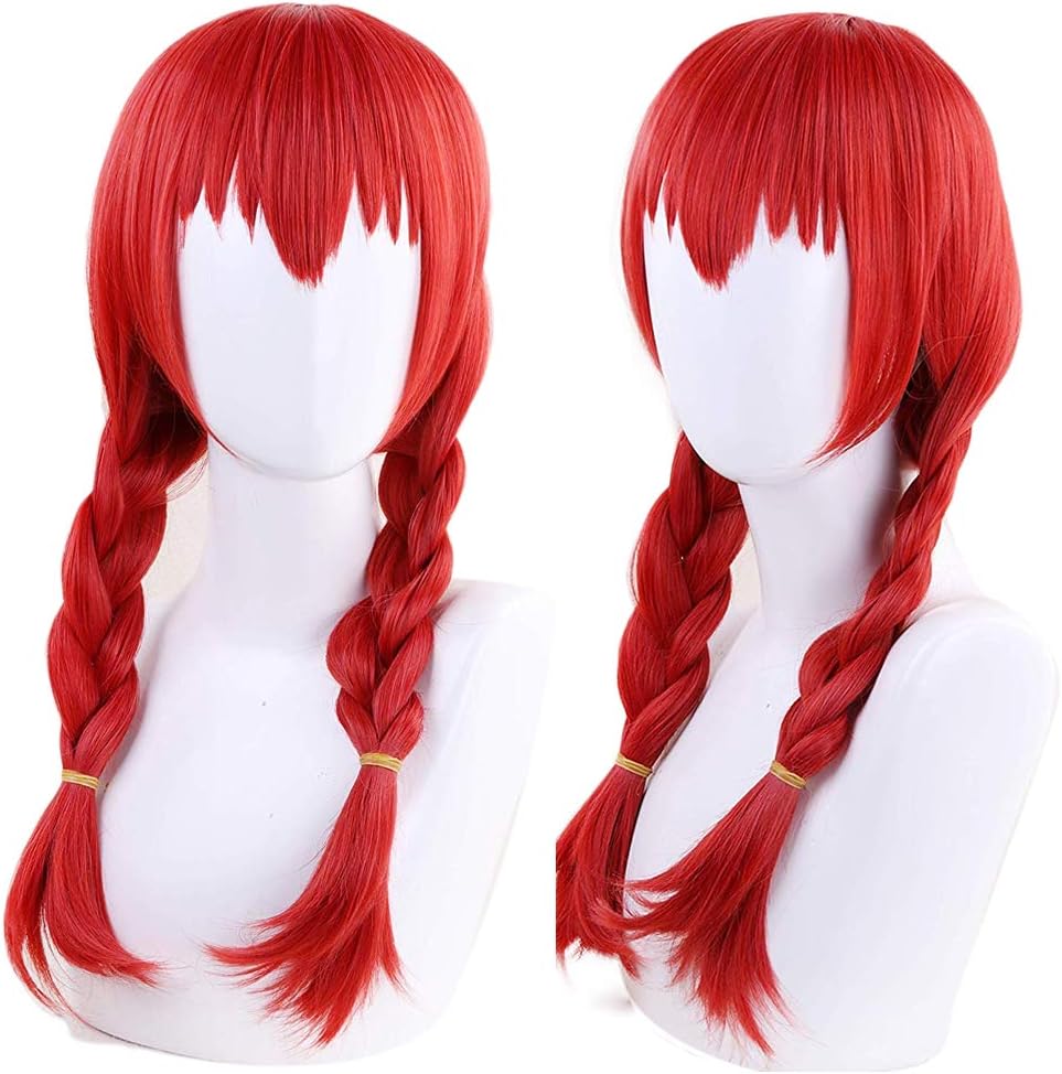 Amazon.com: Red Clown Pigtail Wendy Costume Wig with Wire Braids and ...