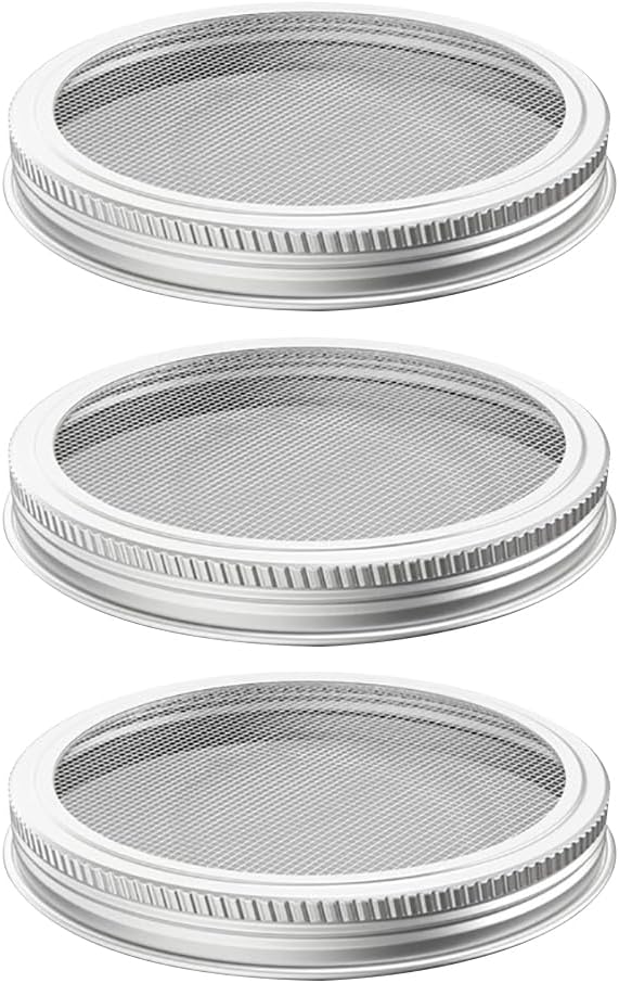 Amazon.com: ccHuDE 3 Pcs 304 Stainless Steel Sprouting Lids Mason Jar ...