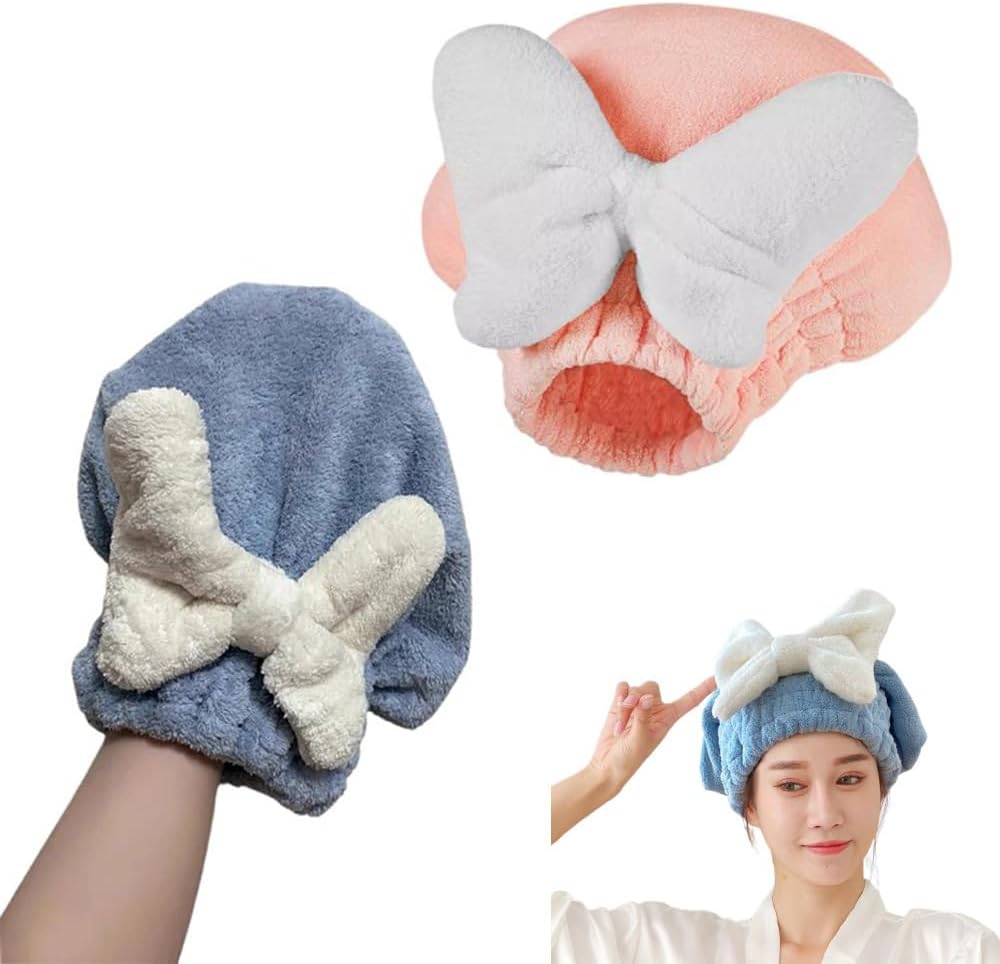 Amazon.com : NentMent 2 Pack Microfiber Hair Towel Micro Fiber Hair ...