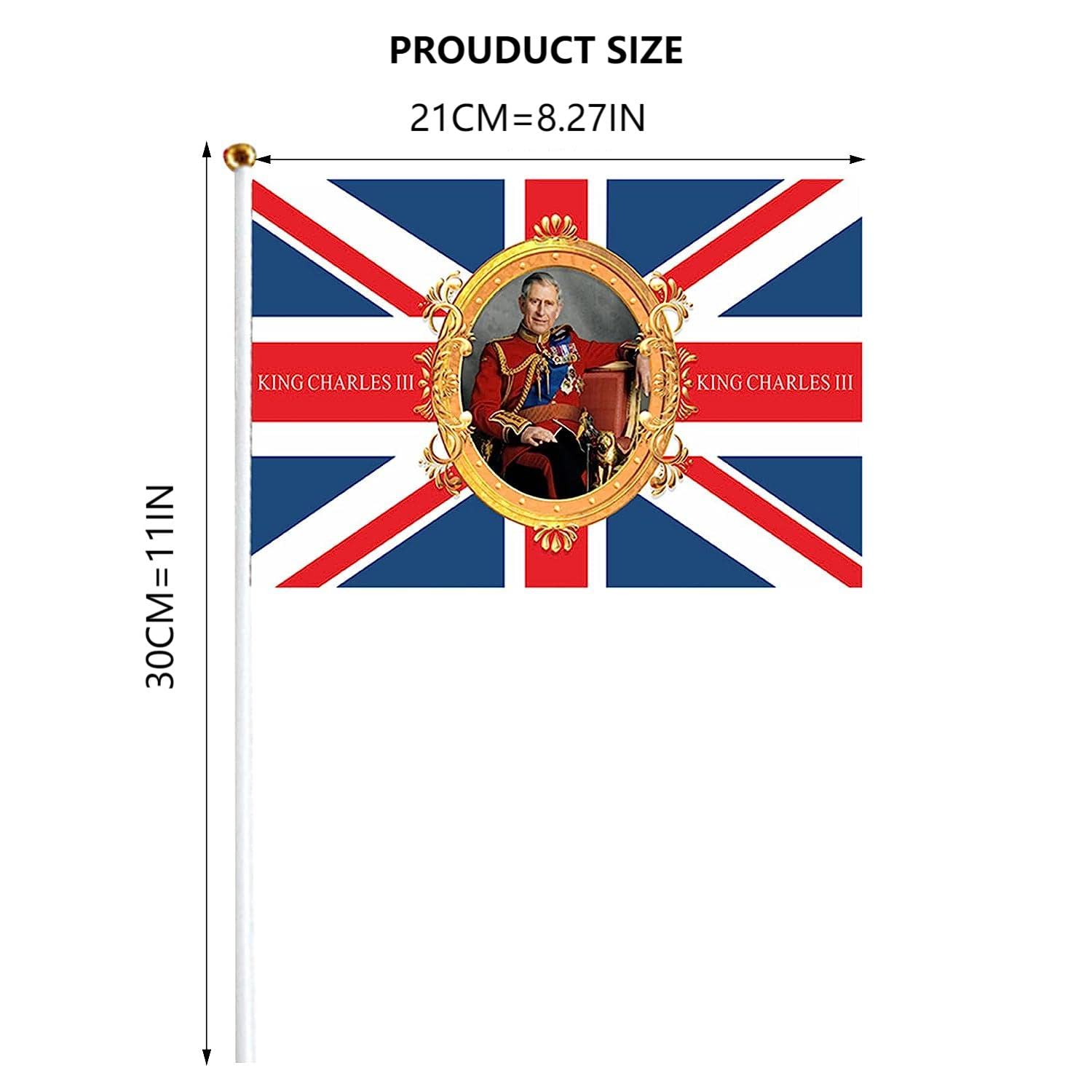 5ft x 3ft (150cm x 91cm) King Charles III Union Jack Coronation ...
