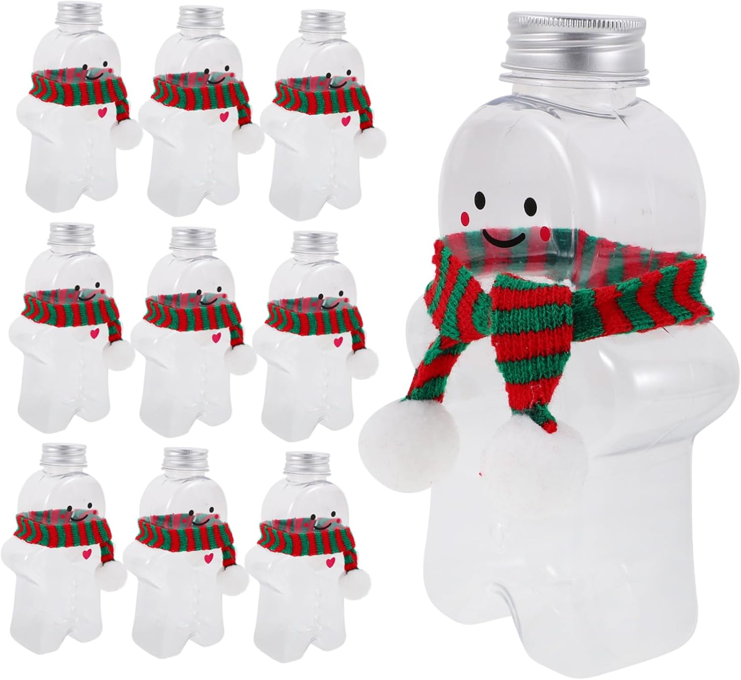 Amazon.com: VILLCASE 10sets Christmas Gingerbread Man Reusable Bottles ...