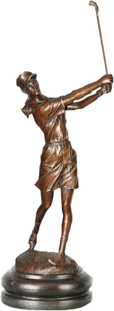 Amazon.com: Toperkin Sport Metal Home Decor Female Golfer Artware Brass ...