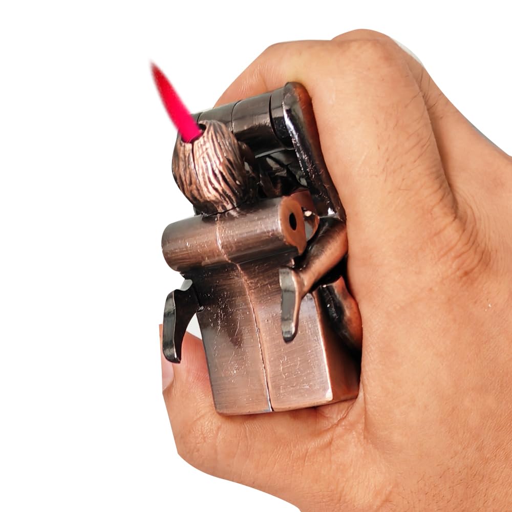 Amazon.com: Retro Red Bronze Windproof Flame Adjustable Lighters,Cool ...