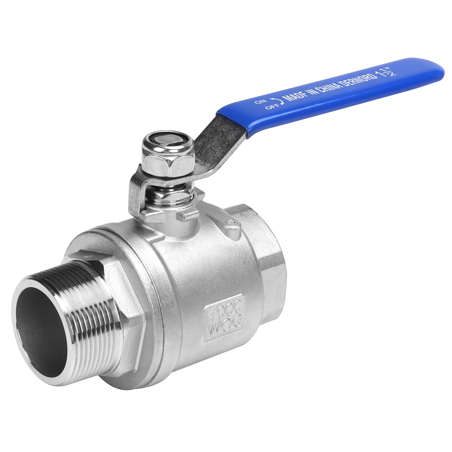 Amazon.com: DERNORD Full Port Ball Valve 1.5 Inch - Male x Female ...