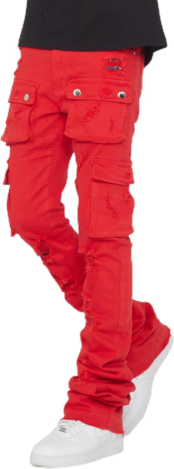 Amazon.com: ROCKSTAR ORIGINAL Men's Zaire Cargo Super Stacked Flare ...