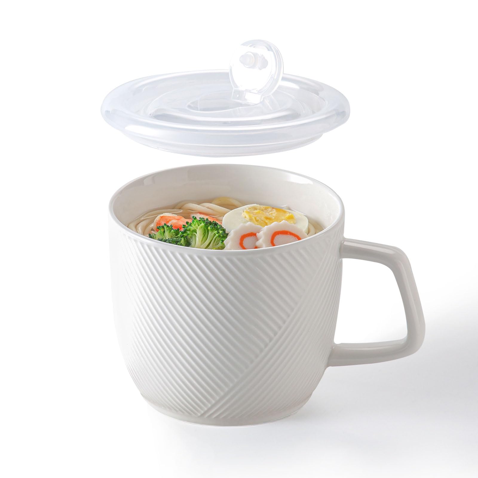 Amazon.com | Adewnest Ceramic Soup Bowl with Lid & Handle: 32 oz ...