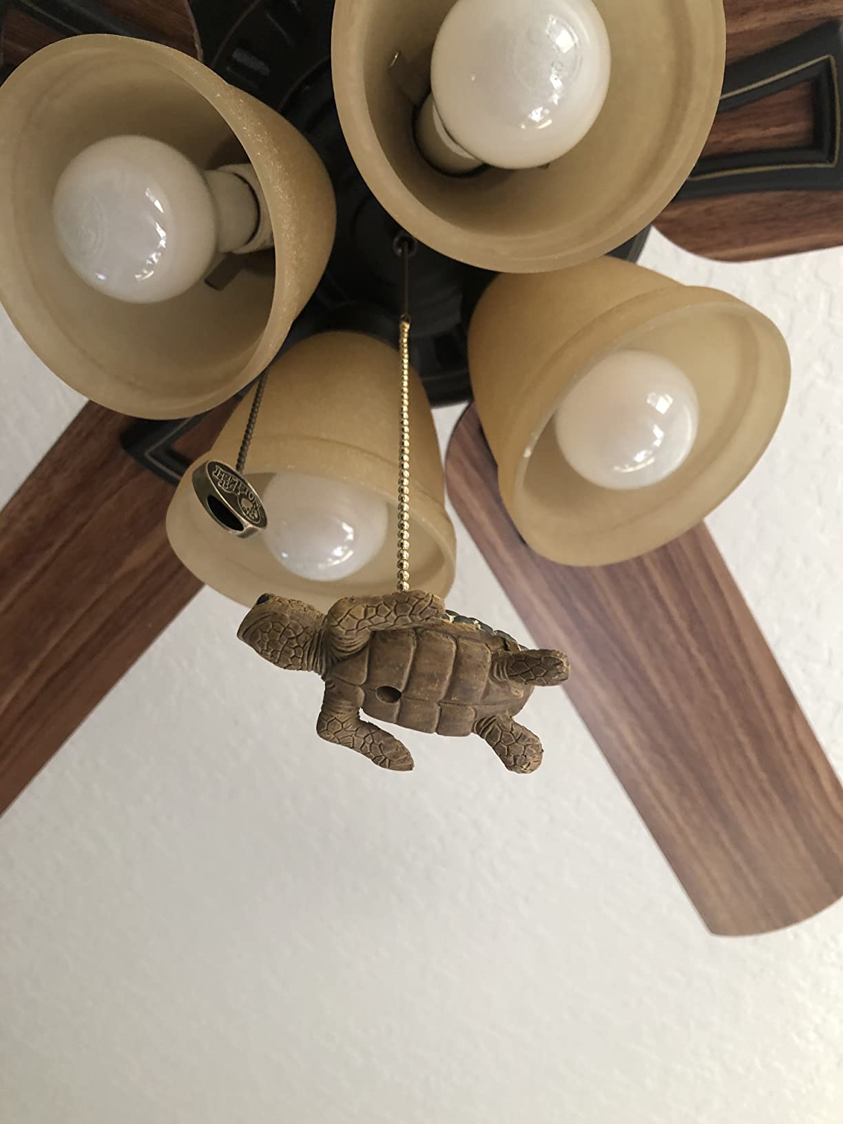 Tropical Reef Ocean Sea Turtle Tiki Ceiling Fan Light Pull - Ceiling ...