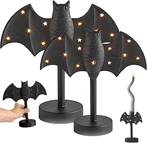 Amazon.com: Large Twinkle Bat Candlestick, Gothic Bat Candle Holder ...