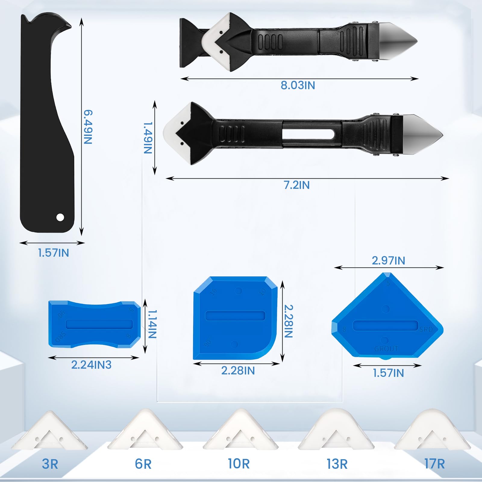 Snapklik.com : Caulk Remover Tool-3 In 1,Caulking Tool,Grout Removal ...