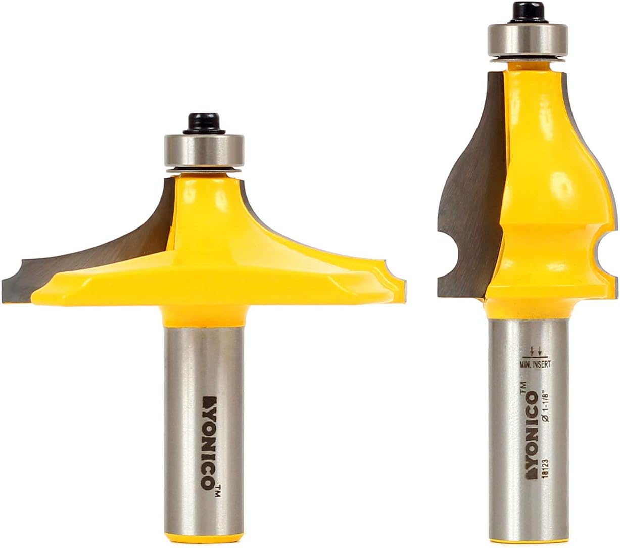 Yonico 18226 Thumbnail Bead 2 Bit Handrail Router Bit Set 1/2-Inch ...