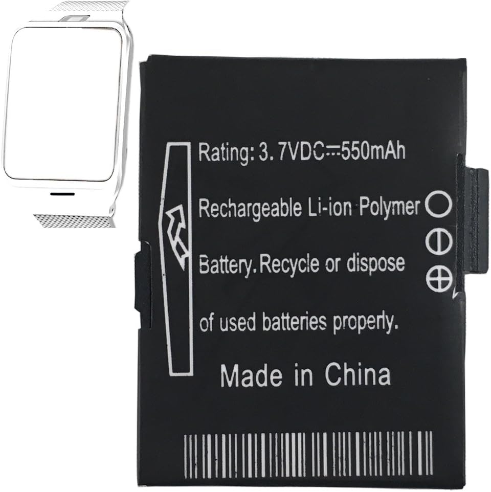 Amazon.com: Smart Watch Battery GV18 Rechargable Lithium Battery with ...