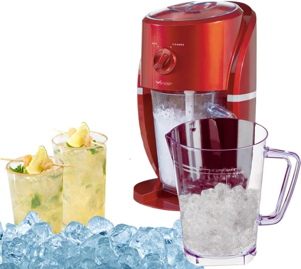 Vencier Ice Crusher Slush Machine Electric Crushed Ice Maker for ...