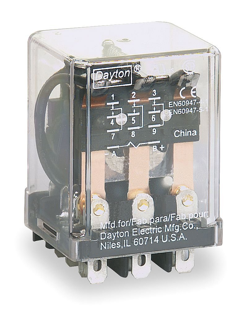 Amazon.com: DAYTON 5X841 28 VDC, 3PDT, 277 VAC, General Purpose Relay ...