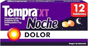 Tempra XT Noche Caja con 12 tabletas : Amazon.com.mx: Salud y Cuidado ...