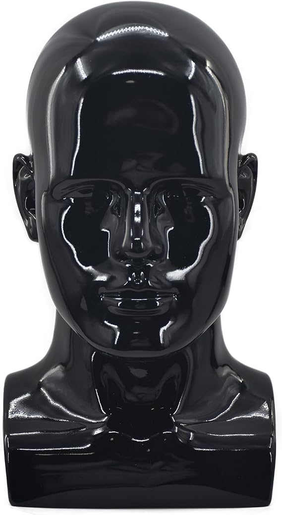 Tcwuzick Male Mannequin Head Professional Manikin Head for Display Wigs ...