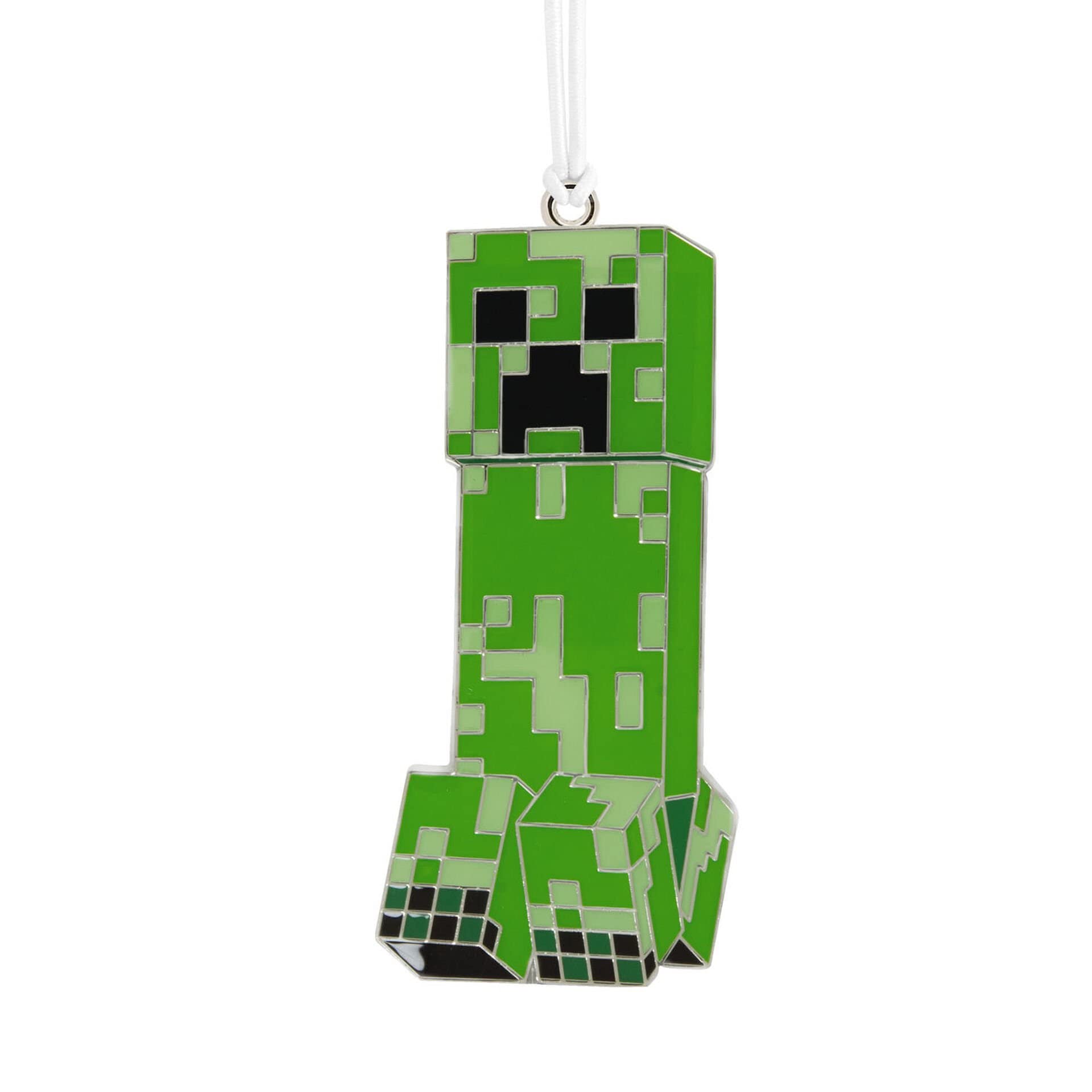 Amazon.com: Hallmark Minecraft Creeper Metal Christmas Tree Ornament ...