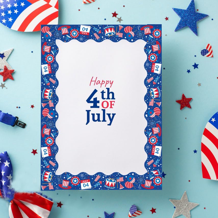 Snapklik.com : 689Feet 4th Of July Bulletin Board Border American Flag ...
