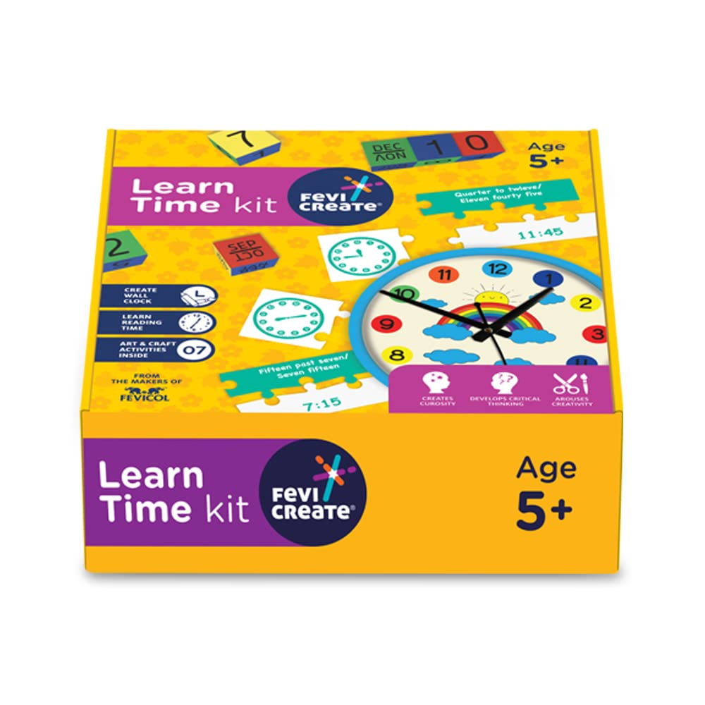 Buy Fevicreate Learn Time Kit | Make Your own Clock, Sundial, Perpetual ...