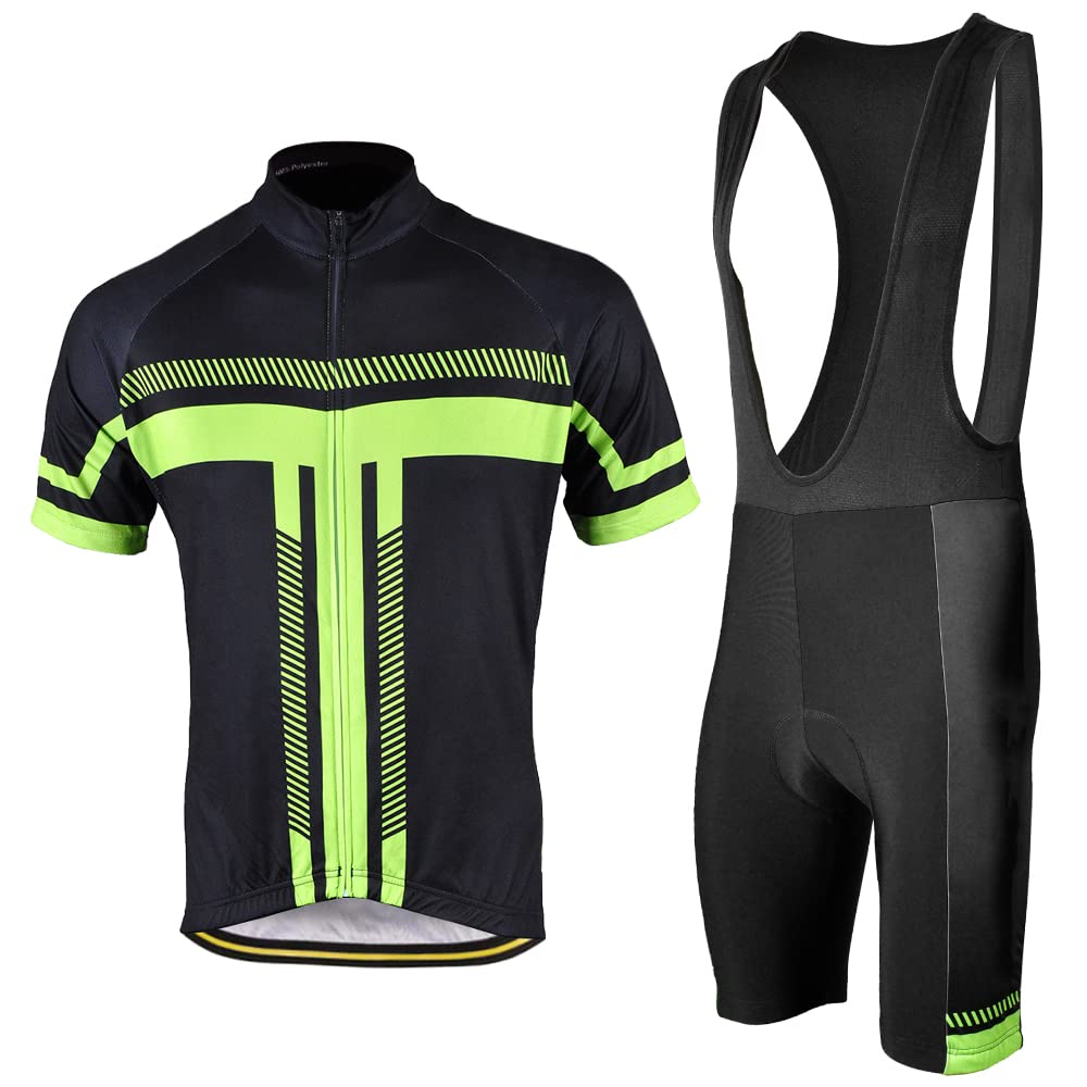 Buy UBERSWEET® Men's Short Sleeve Cycling Jersey Padded Bib Short Set ...