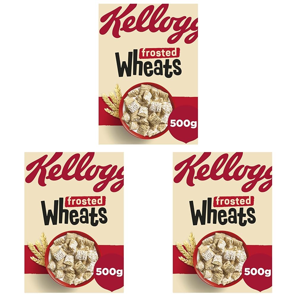 Kellogg's Frosted Wheats Breakfast Cereal Box, 500g (Pack of 3 ...