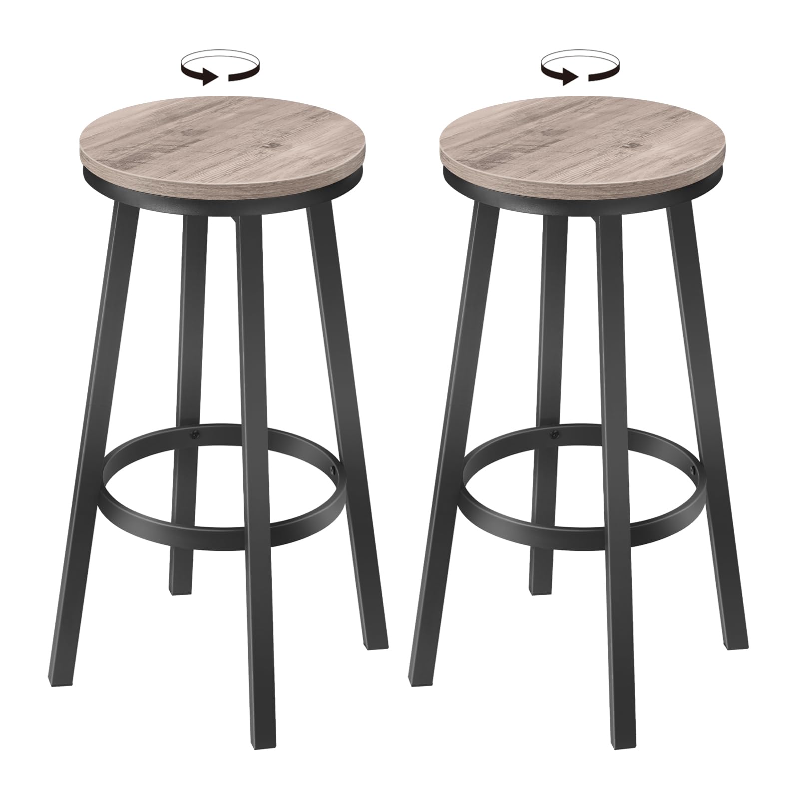 Amazon.com: MAHANCRIS Bar Stools, Swivel Bar Stools, Rotating Bar ...
