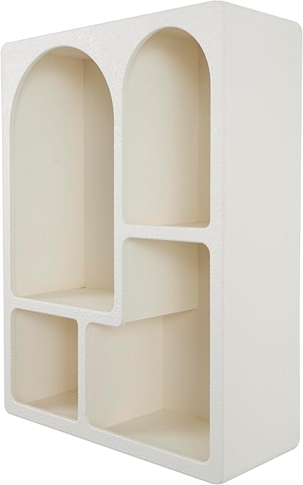 Amazon.com: Deco 79 Wooden Geometric Arched Wall Shelf with Block ...