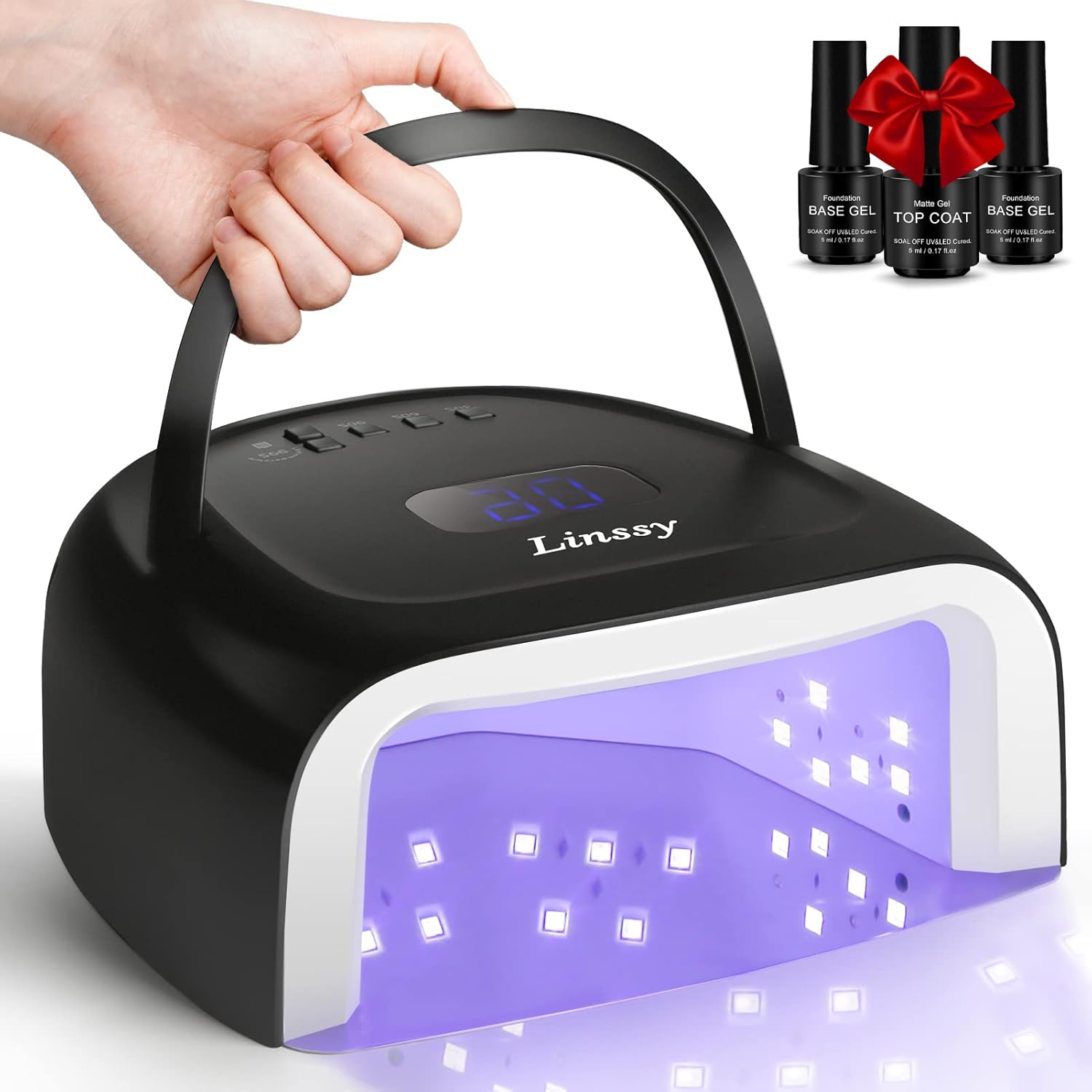 Amazon.com : 60W Rechargeable UV LED Nail Lamp, Faster Wireless Nail ...